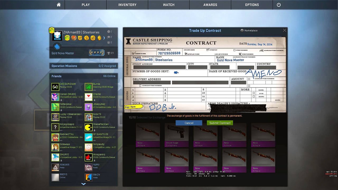 CSGO: Nova Antique Trade Up Contract - YouTube