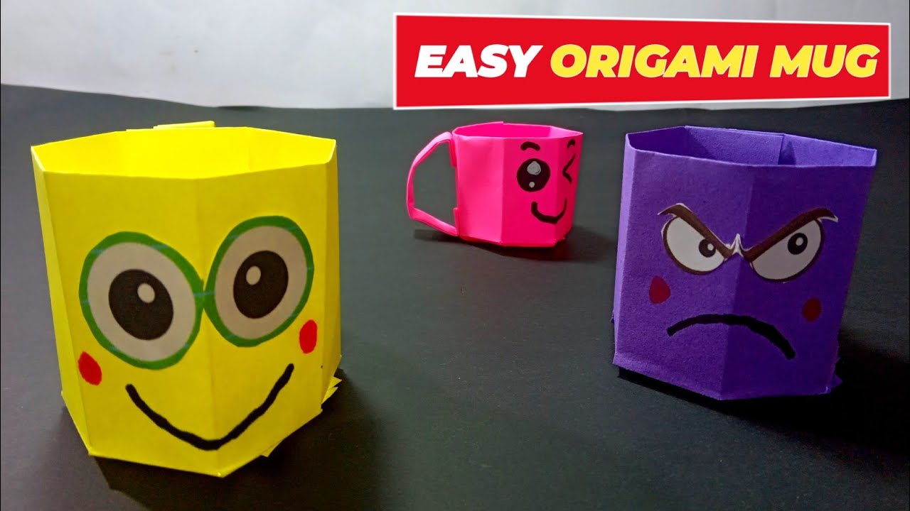Origami Mug Easy | Hello Origami Loverr - YouTube