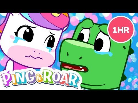 ⏰1 HOUR LONG | Cute Little Dinosaur Cartoon | Ping & Roar | 16