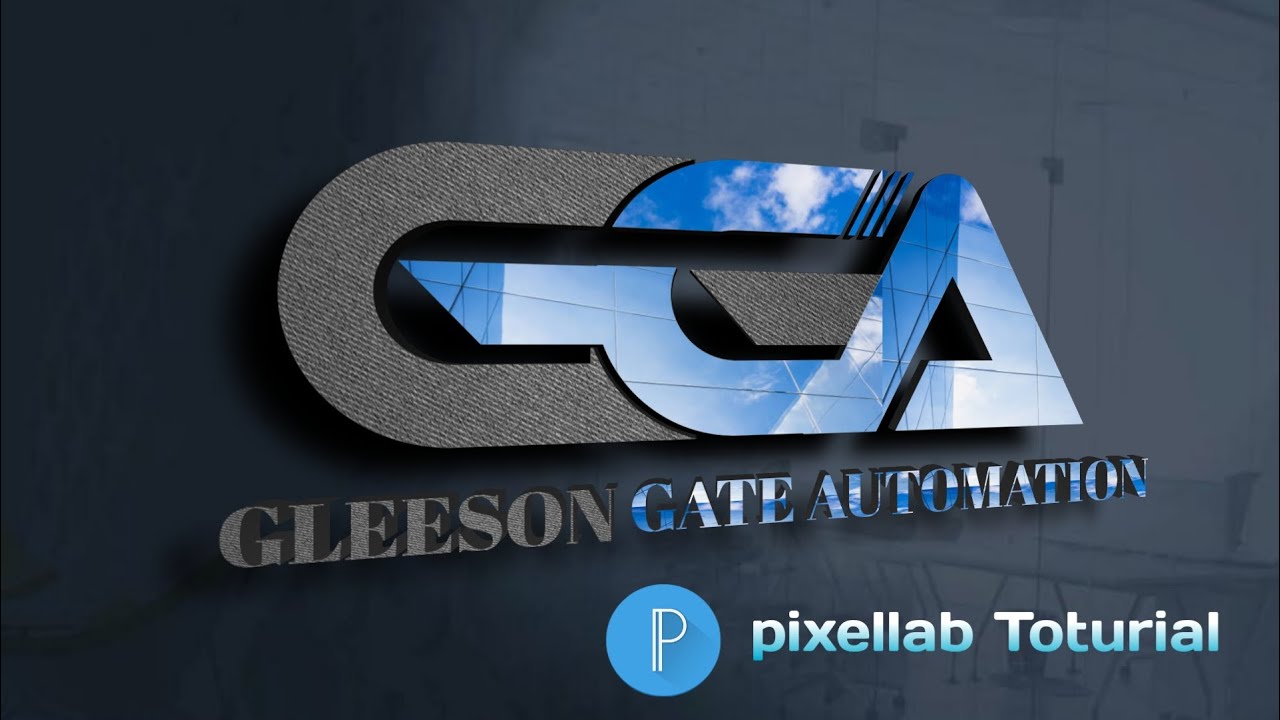 3D design logo GGA logo design on your mobile phone pixellab - YouTube