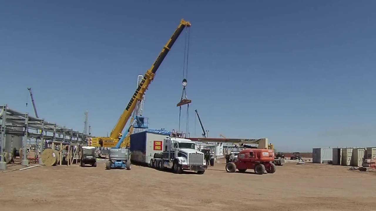 Setting two Solar Mars 90 compressor sets. - YouTube