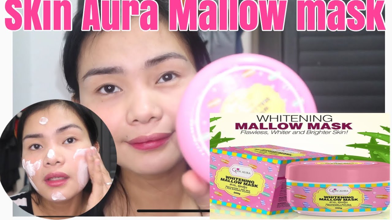 PAMPAPUTI|SKIN AURA WHITENING MALLOW MASK REVIEW DEMO - YouTube
