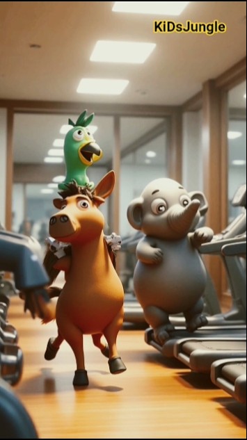 Hathi Tota or ghada Jim ma 😂😂#funny #cartoon #kidsvideo #viralvideo ...