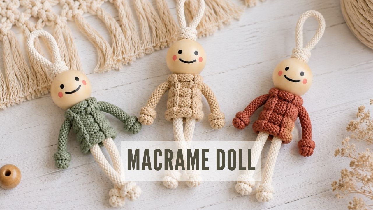 How to Make Macrame Dolls for Fall 🍁 | Cute Handmade Decoration - YouTube