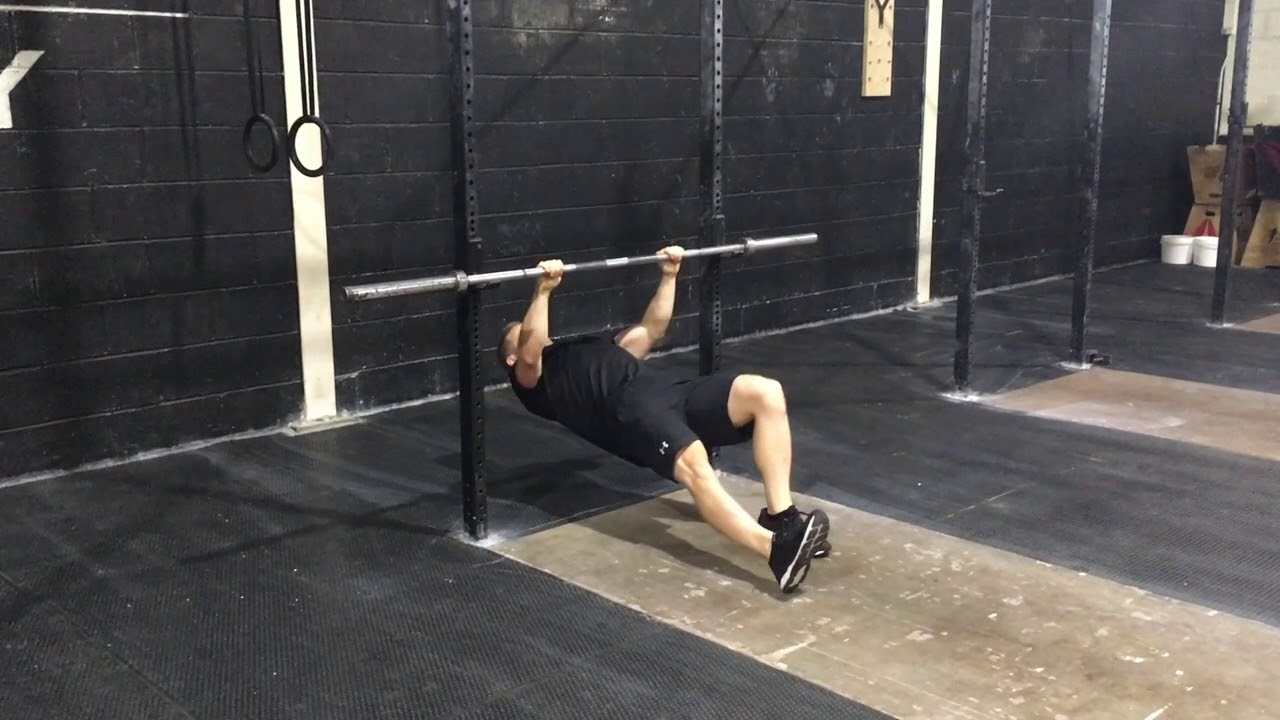 Inverted Row (1 straight leg & 1 bent leg) - YouTube