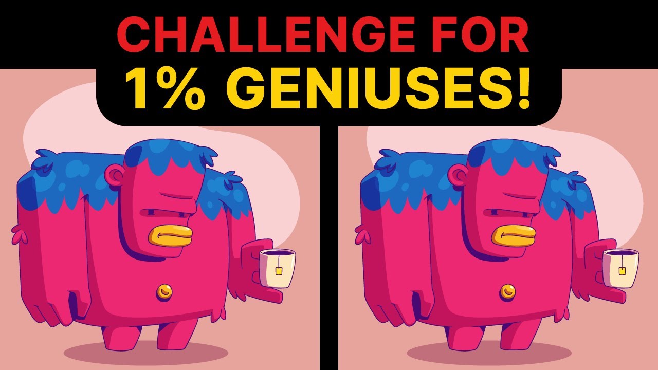 【Spot the Difference Game】 Challenge for 1% Geniuses ! brain game ...