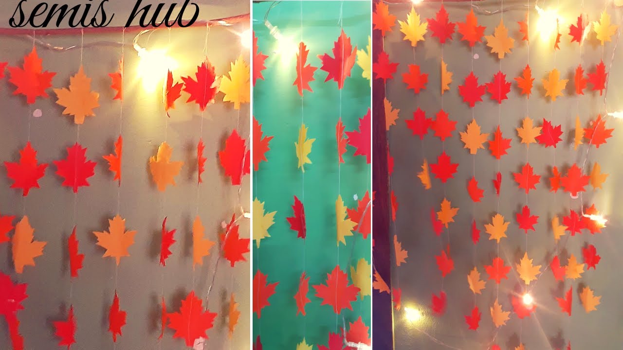 autumn leaves wallhanging/autumn leaf/how to make beautiful wall ...