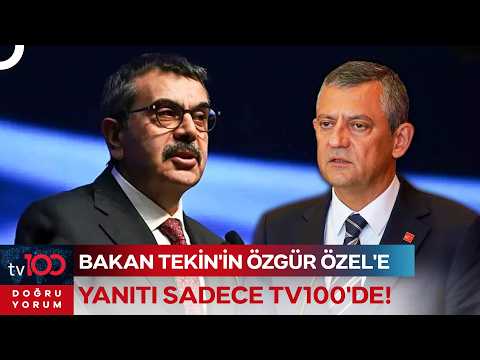 Yusuf Tekin tv100'e Bağlandı, Özel'e Seslendi: \