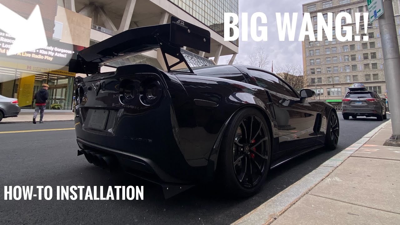 Installing MASSIVE APR wing on my C6 (How-To) - YouTube