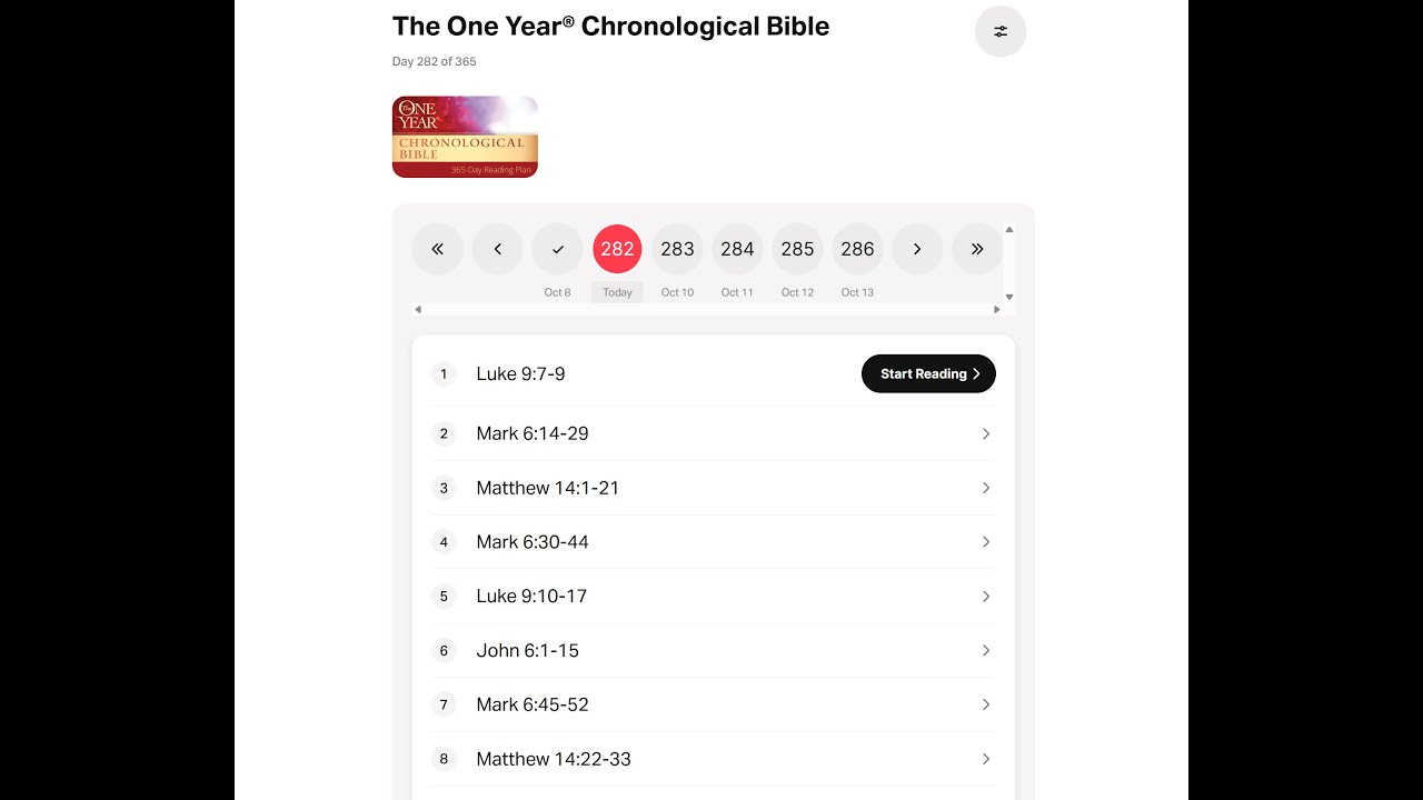 1 Year Bible Plan - Day 282 - YouTube