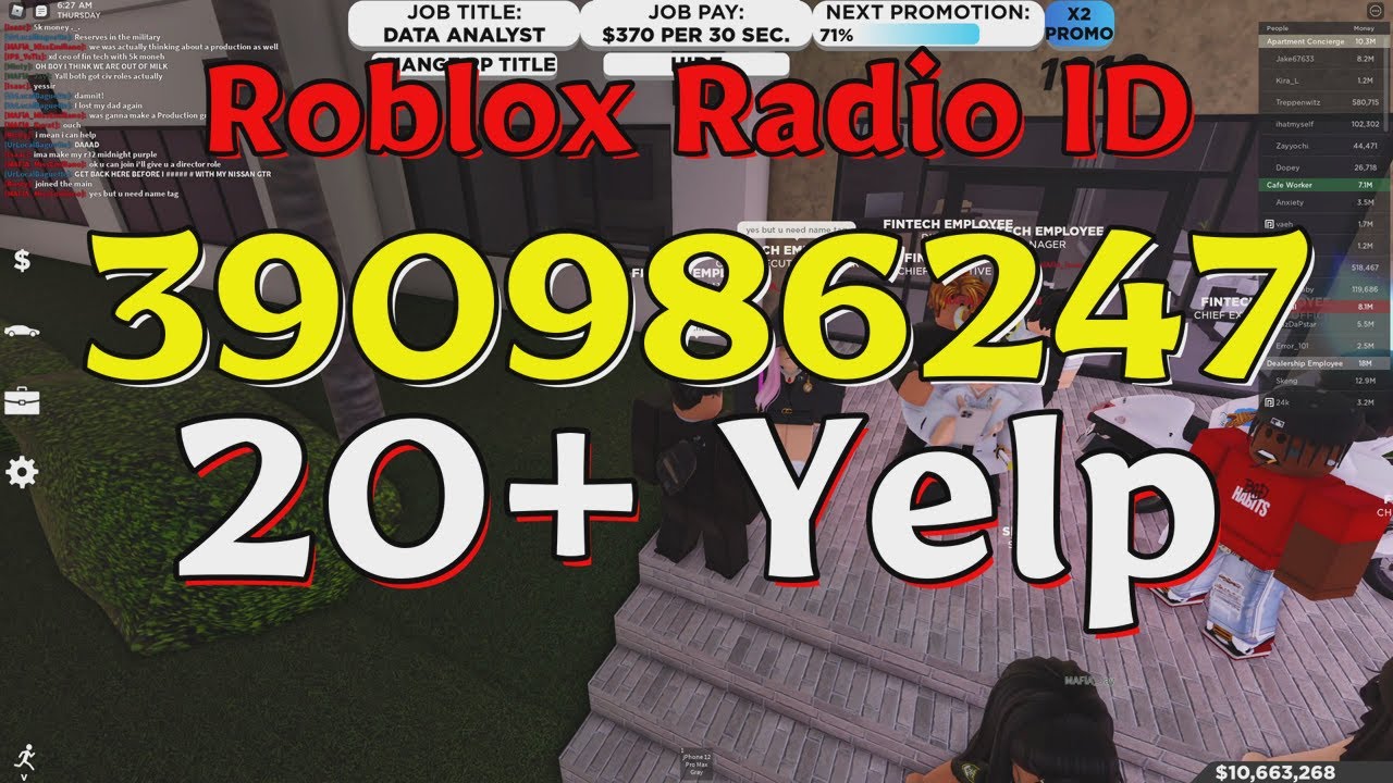 Yelp Roblox Radio Codes/IDs - YouTube