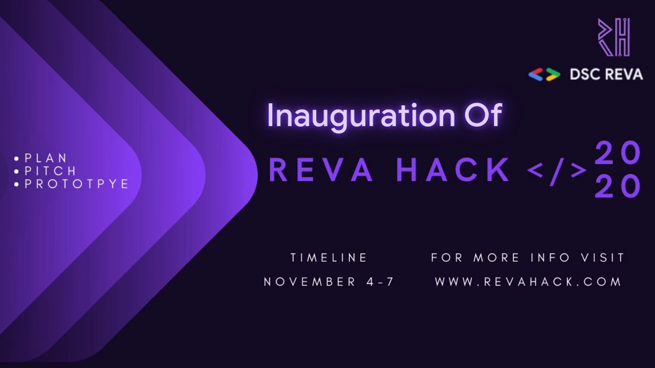 Inauguration of REVA HACK 2020: National Level Online Hackathon - YouTube