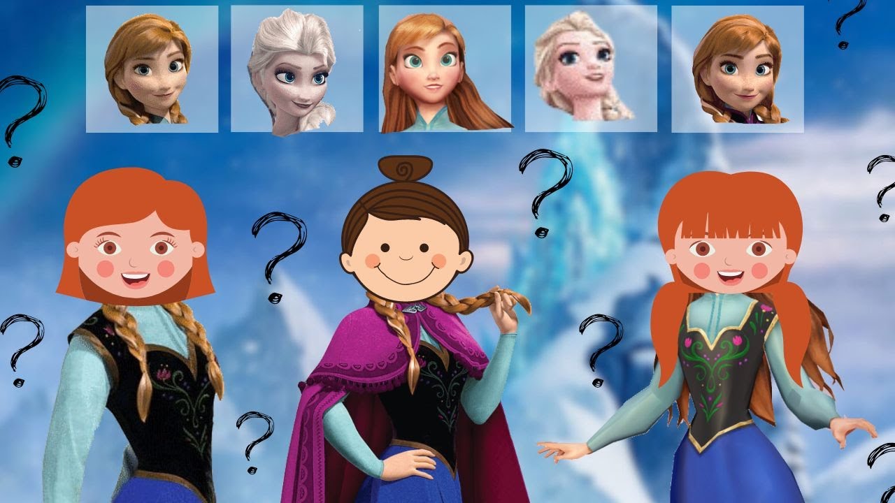Funny Challenges: Frozen Elsa and Anna Swap Heads in a Puzzle Game ...