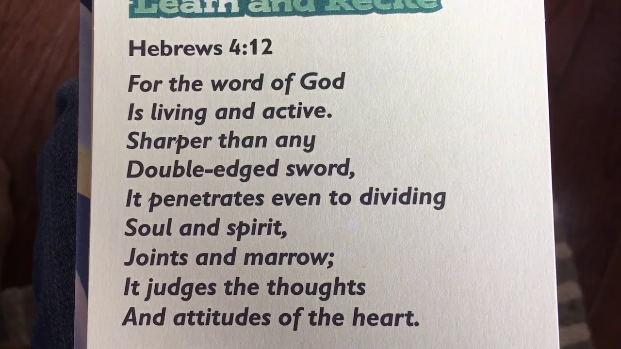 Awana Sky Stormer Frequent Flyer Hebrews 4:12 NIV - YouTube