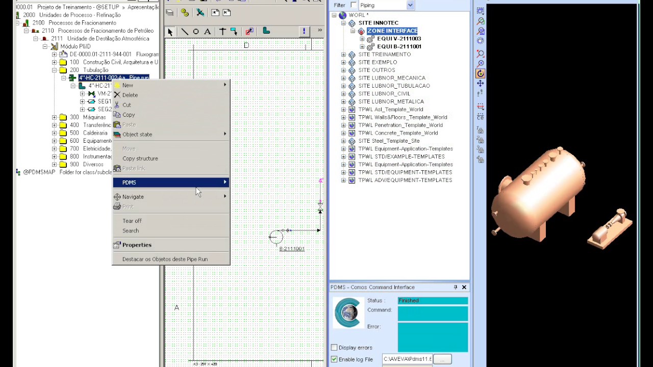 COMOS PDMS Interface - Export Pipe - YouTube