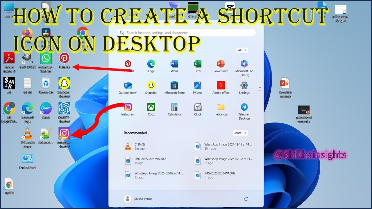 HOW TO CREATE SHORTCUT ICON ON DESKTOP - YouTube