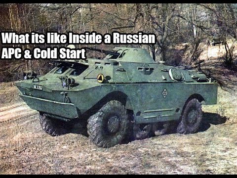 How Does It Look Inside an Old Russian APC & Cold Start (BRDM 2) - YouTube