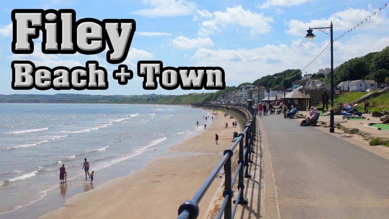 Filey - Beach and Town walk - YouTube