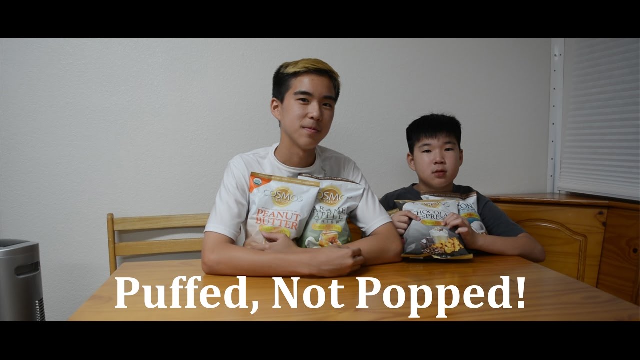 Cosmos Creations Puffed Corn Taste Test - YouTube