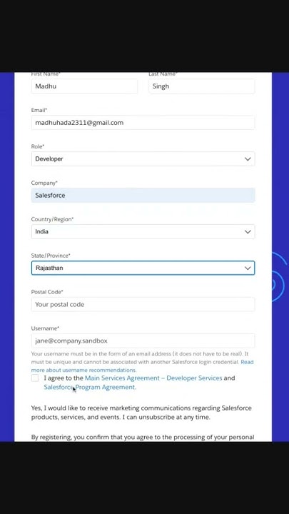 Salesforce Developer Org Creation Salesforce Salesforcecareer