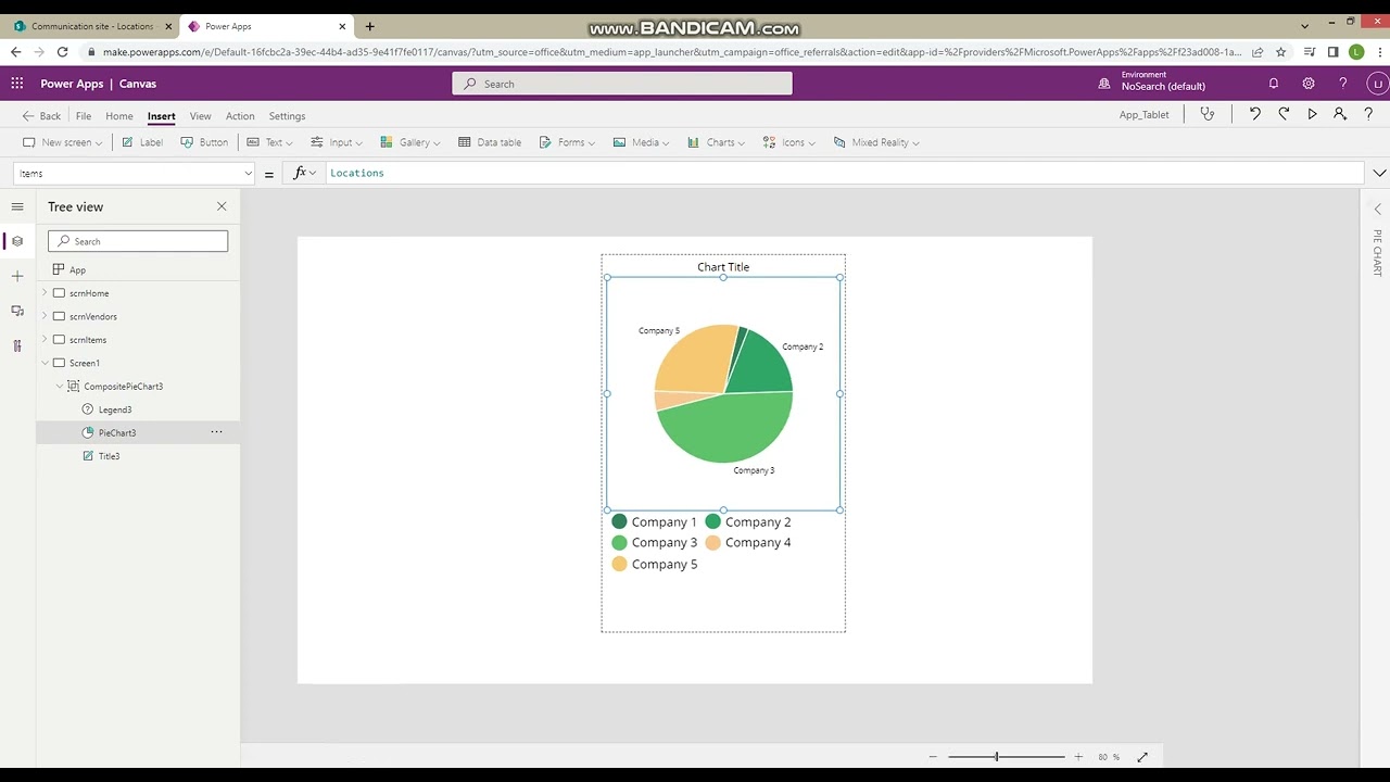 Power apps -Pie chart - YouTube