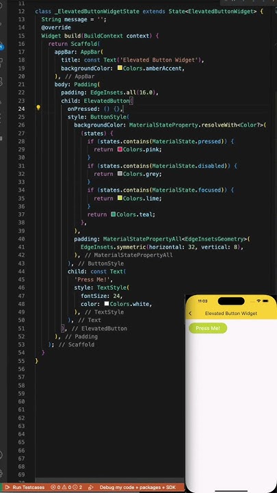 Flutter elevated button - YouTube