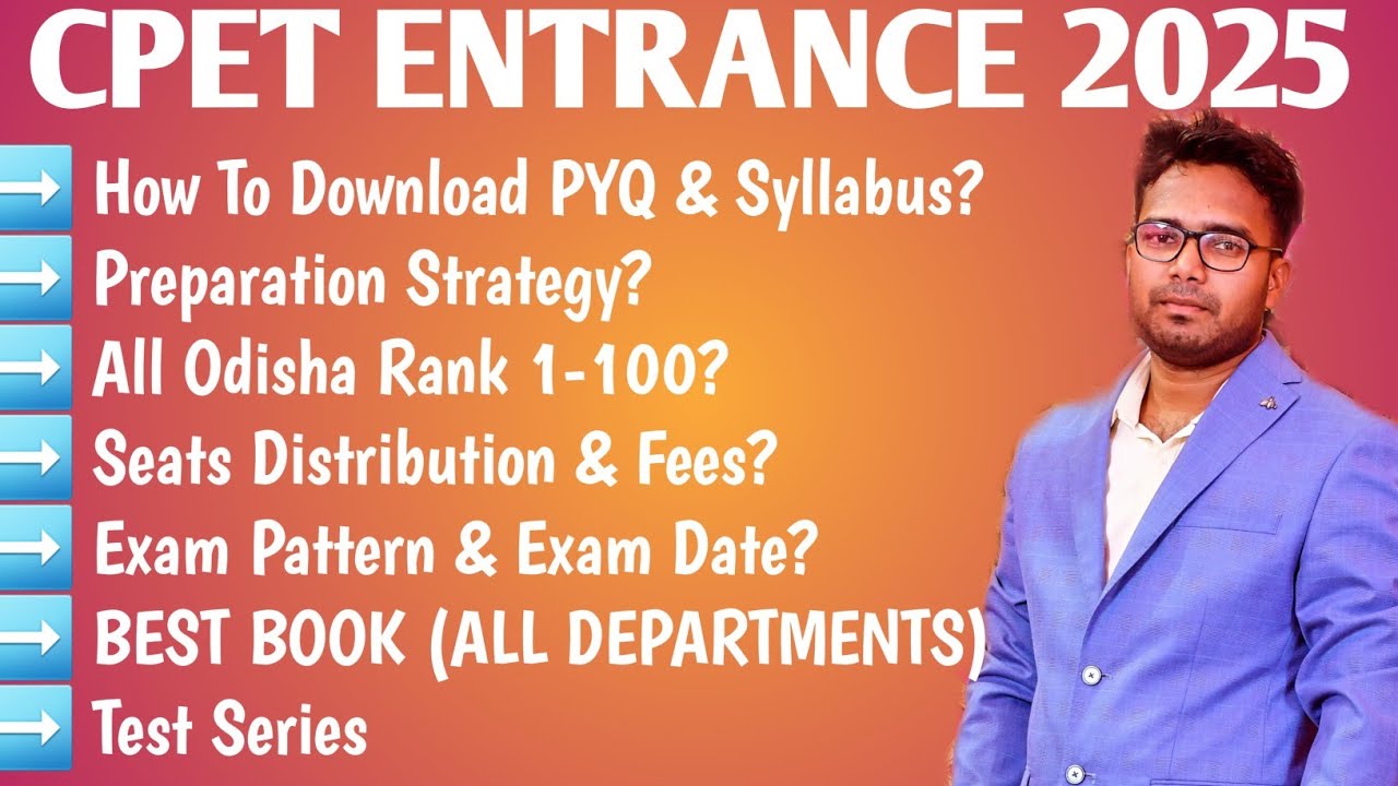 🔴 CPET ENTRANCE PREPARATION STRATEGY 2025 || SYLLABUS, EXAM LATTERN ...