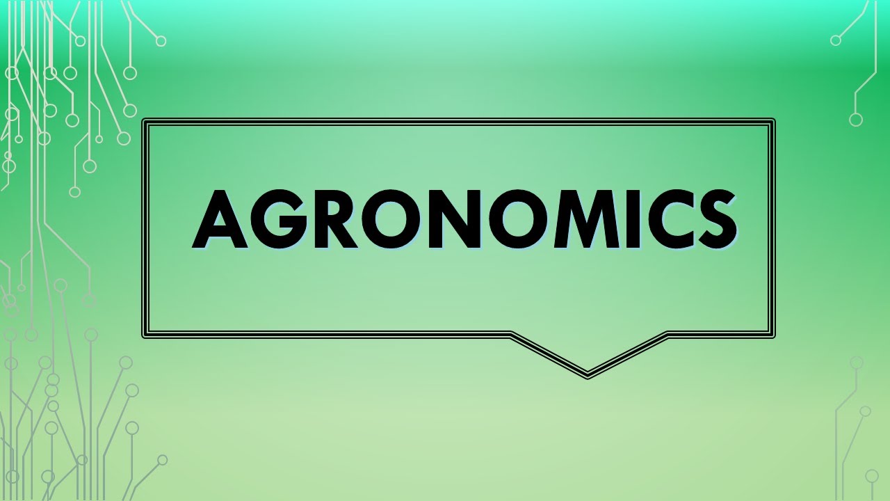 Agronomics: One Word Definition: What is Agronomics? - YouTube