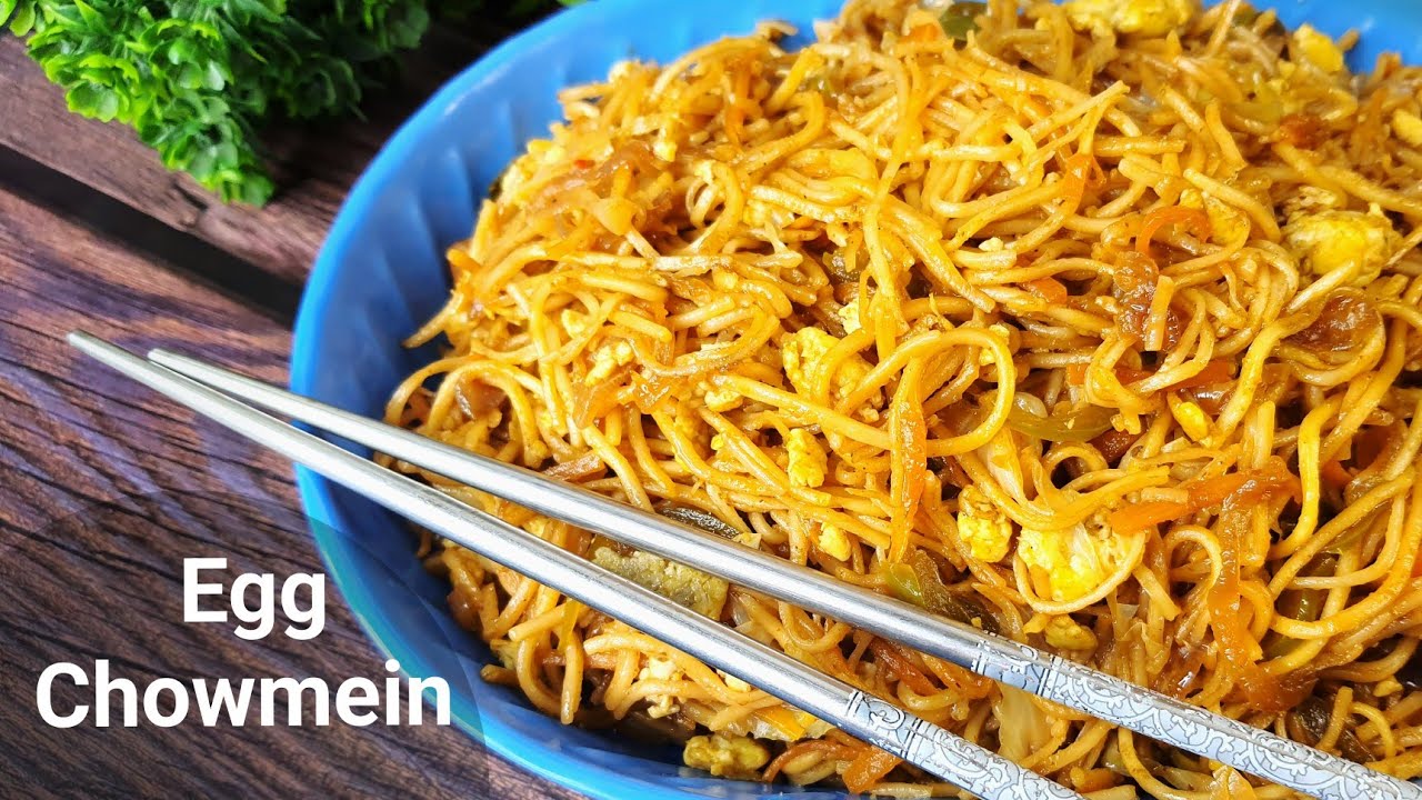 Egg chowmein recipe|Egg noodles recipe|Street style egg chowmein at ...