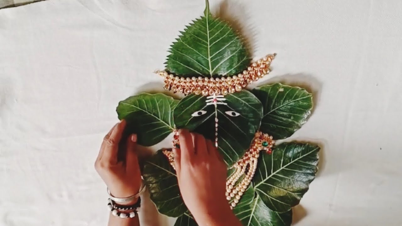 How to make peepal leaf ganesha,|| peepal leaf ganesha,|| lord ganesh ...