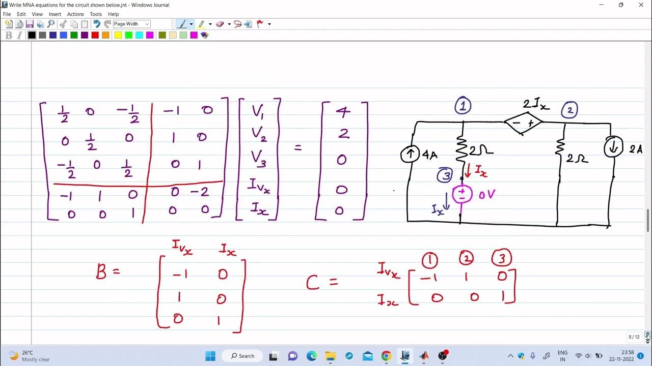 Digital Simulation : Lecture 7 | Modified Nodal Analysis Examples - YouTube