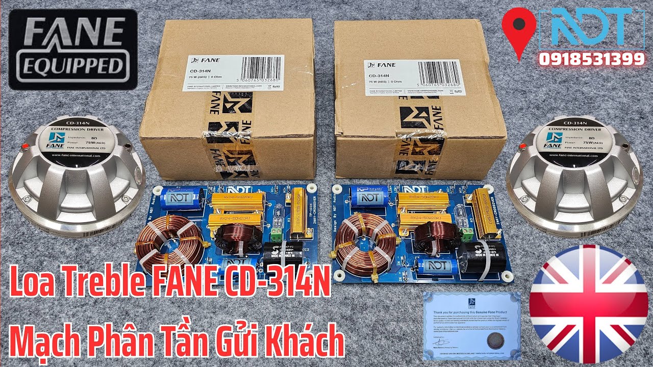 Hàng Gửi Khách, Loa Treble Fane CD314N, Crossover NDT TP101H - YouTube