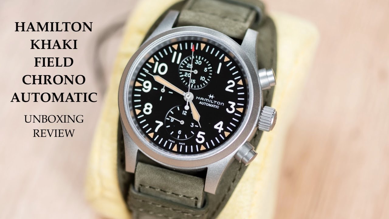 Hamilton Khaki Field Chronograph Automatic H71706830 Watch | Unboxing e ...