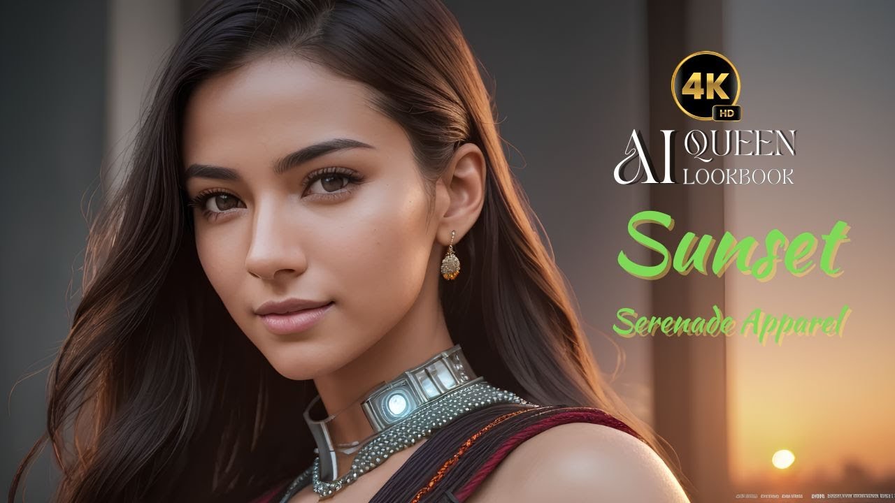 4K Ai Queen LookBook l Sunset Serenade Apparel l Model Al Art video ...
