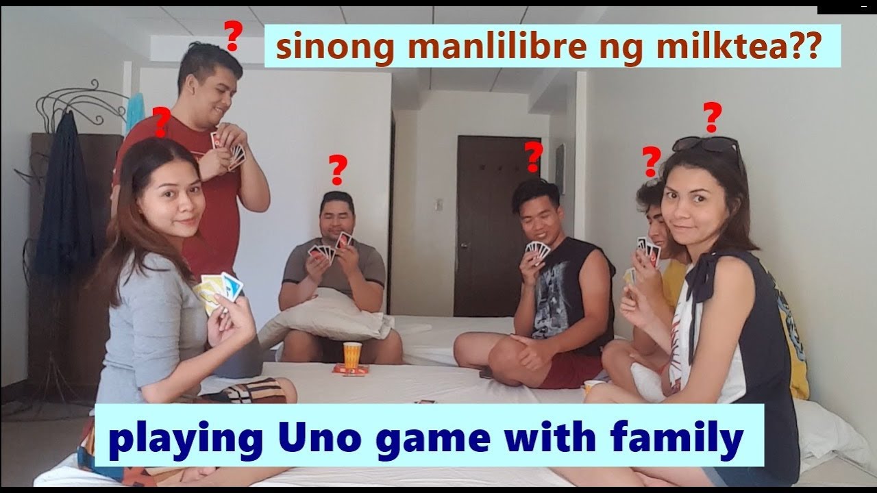 playing Uno game with family - YouTube