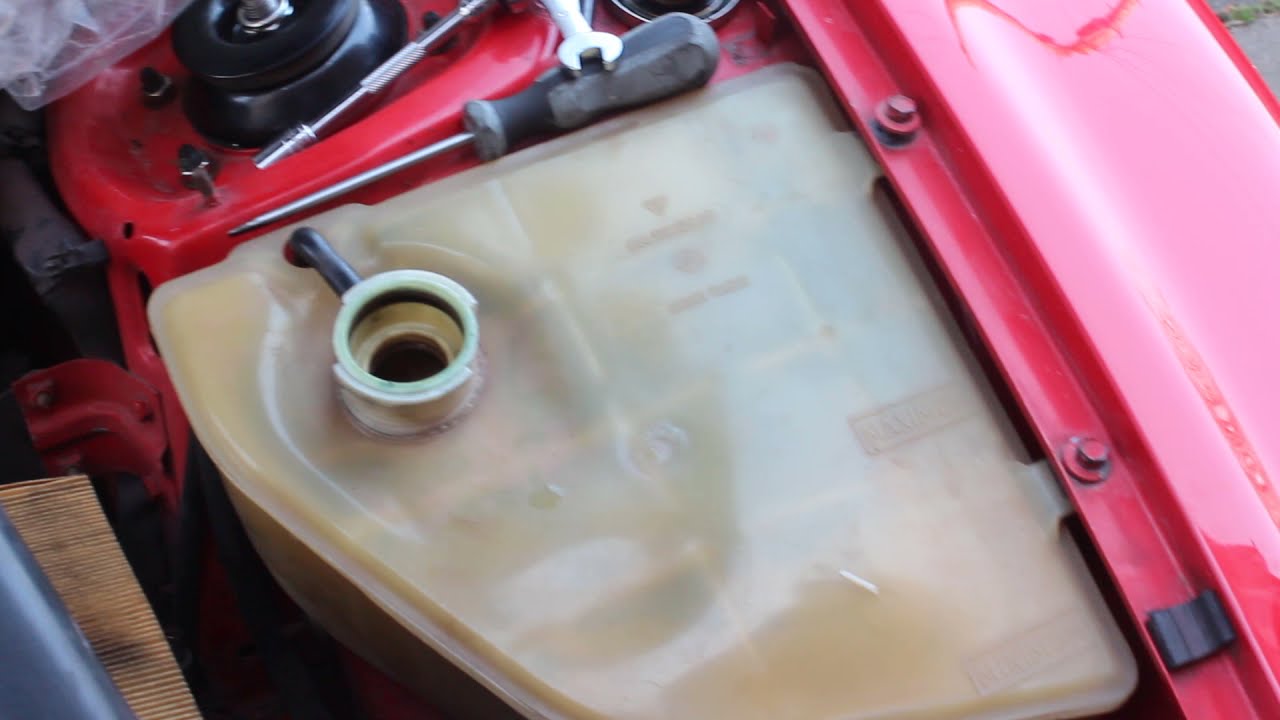 Porsche 944 Coolant Expansion Tank - How to Remove & Replace - YouTube