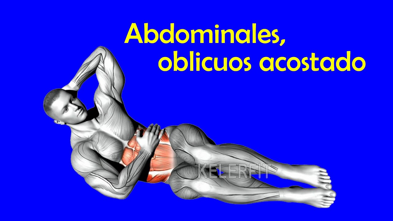 Ejercita los abdominales con la rutina oblicuos acostado - YouTube