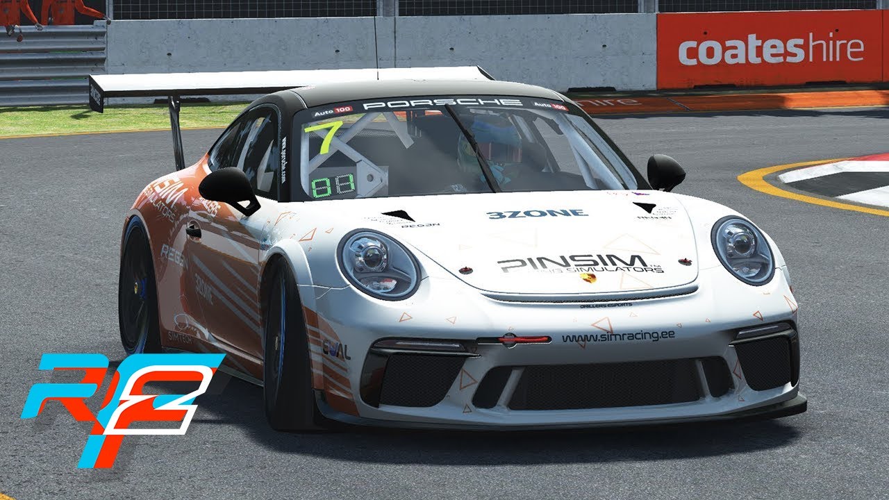 rFactor 2 | Porsche 911 GT3 Cup | Adelaide Hotlap 1:21.483 - YouTube