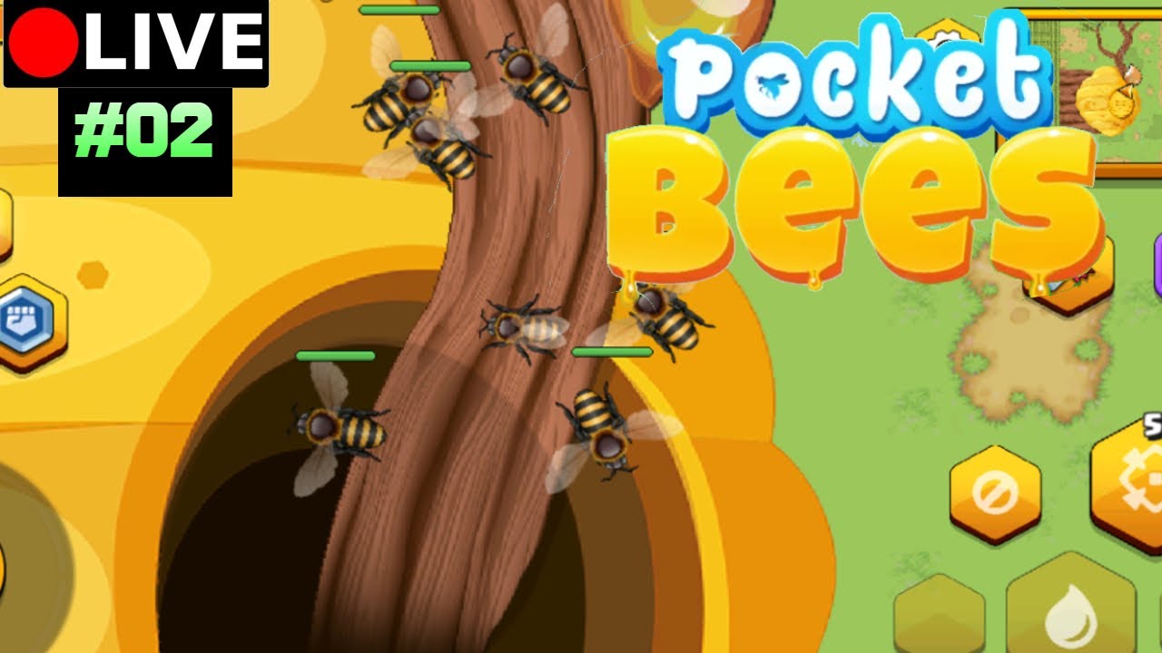 🐝POCKET BEES 🐝 SIMULADOR DE ABELHAS CONSTRUINDO A COLMEIA 🔴LIVE🔴 #02 ...