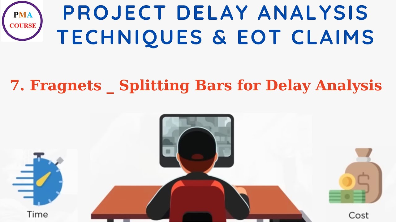7. Project delay analysis || Fragnets & Splitting Bars for Delay ...
