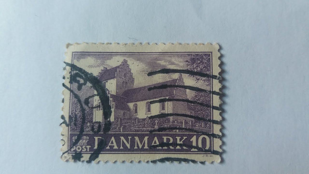 Stamp nr 6. DANMARK 10. Old rare stamp - YouTube