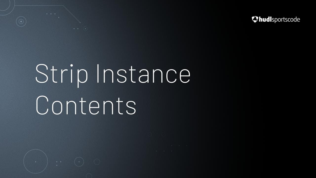 Strip Instance Contents • Hudl Sportscode - YouTube