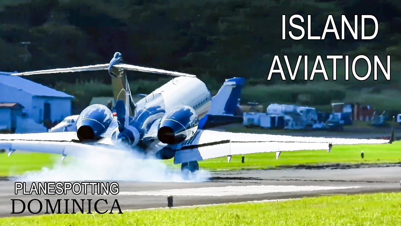 PLANESPOTTING Dominica || ISLAND AVIATION Ft. Alex Jets Bombardier ...