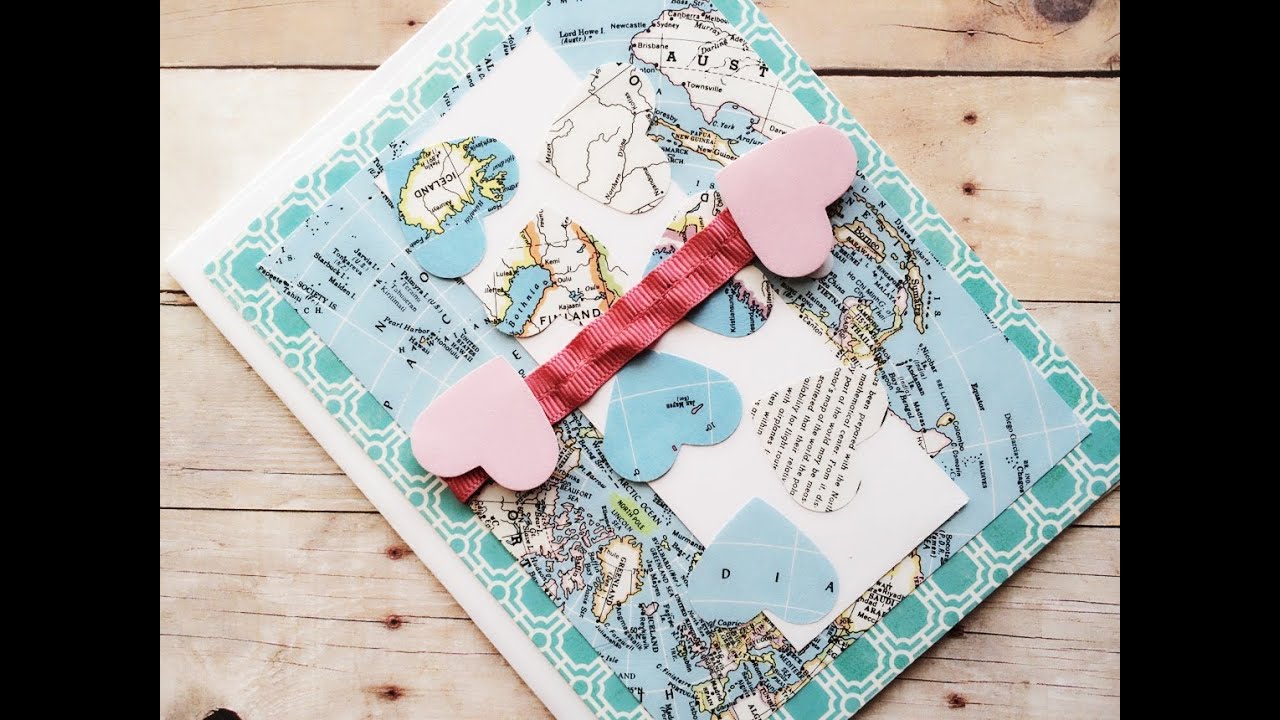 " Map It with Love & Hearts " Card Making # 3 - YouTube