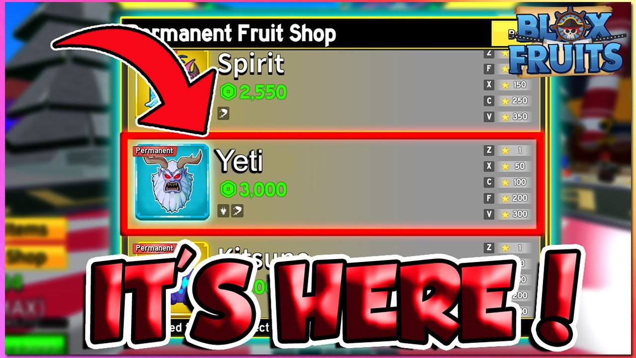 *NEW* Yeti Mythical Fruit + Full Price Update Tomorrow In Blox Fruits ...