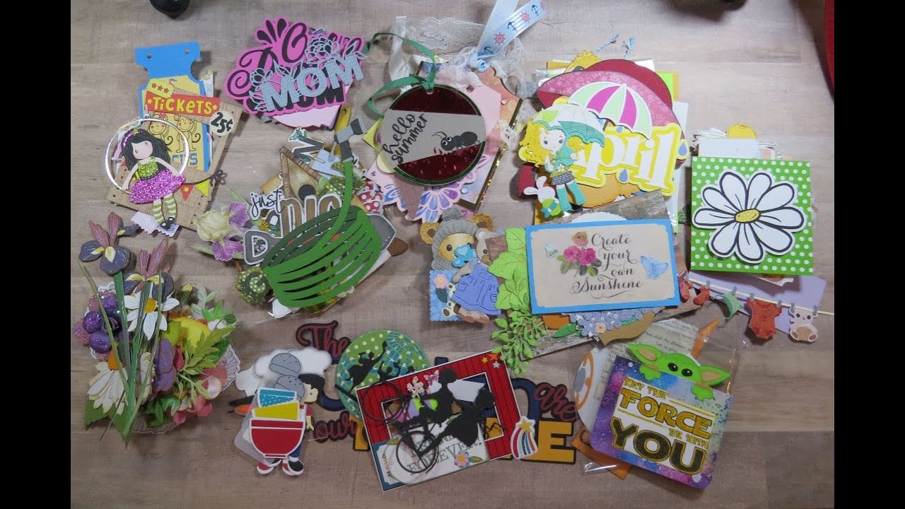 DIY Embellishments from Scraps Share of the last Couple of Months - YouTube