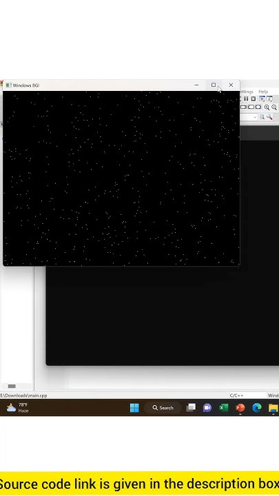 C Program To Draw Stars In Night Sky Using C Graphics Youtube