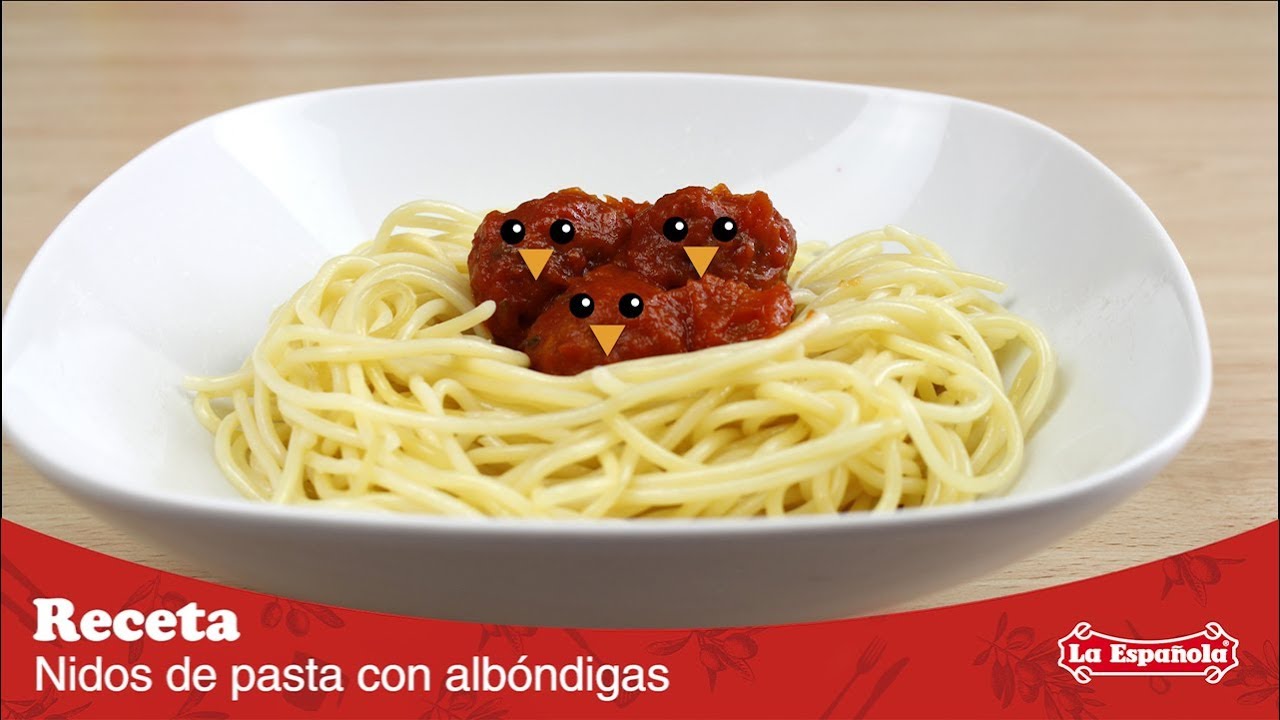 Nidos de pasta con albóndigas 🍝 - YouTube