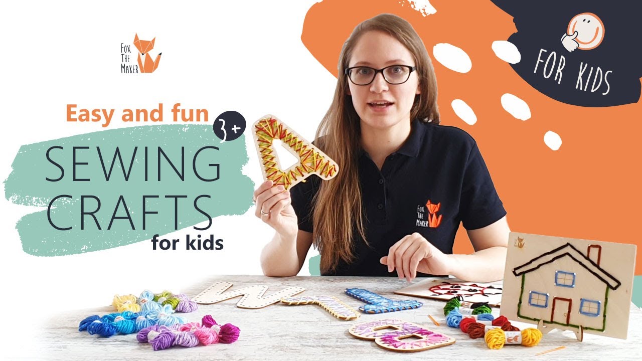 Sewing crafts for kids. Kids learn to sew. Learn to sew at home. Sewing ...