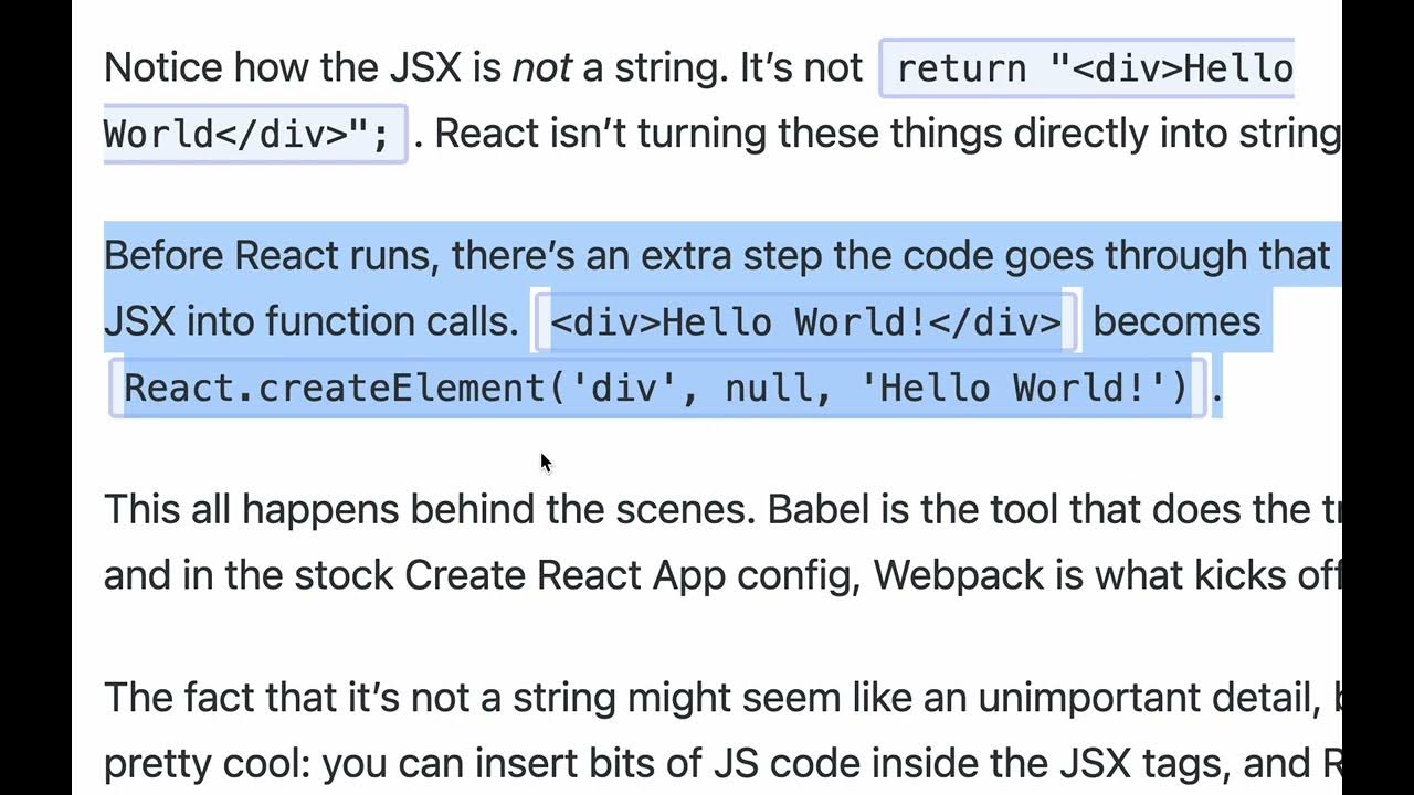 40. Introduction to React - Making your first component in cloud sandbox coding playground - YouTube